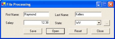Visual C File Processing Simple File Streaming
