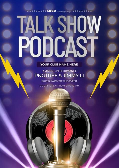 Best Podcast Poster Templates Free Editable Online Seapik