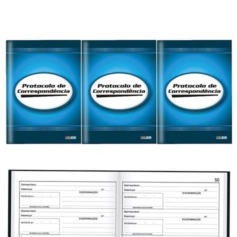 Caderno Livro De Protocolo De Correspondência Redomma Ofertas