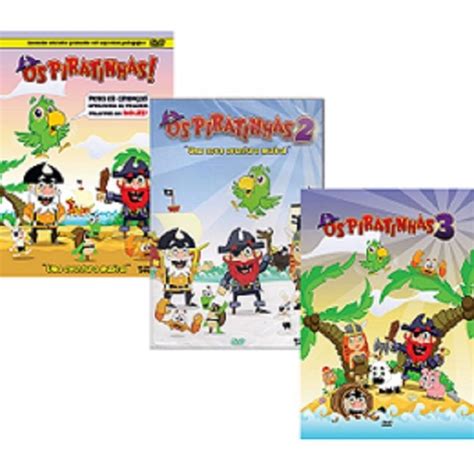 Os Piratinhas Kit Com 3 Dvds Filme Infantil Multisom