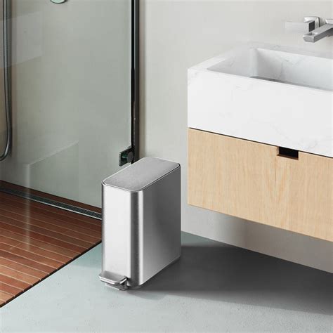 Simplehuman Slim Step 13 Gallon Steel Trash Can The Container Store