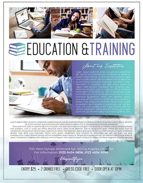 Education And Training Free Flyer Psd Template Psdflyer