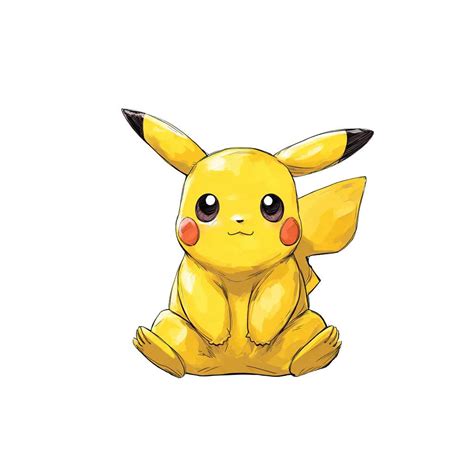 Pikachu Png Sitting Cheerful Pose Pngmcn
