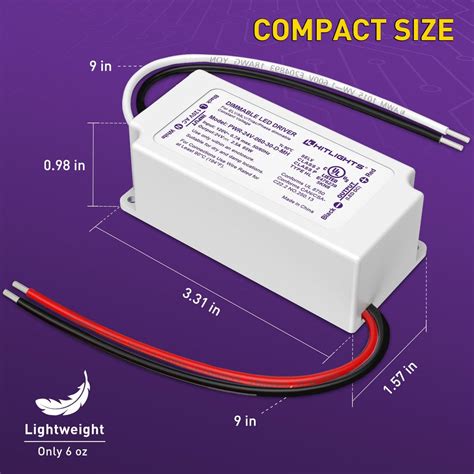 24v Led Dimmable Driver 60w Mini Ul Listed Class 2