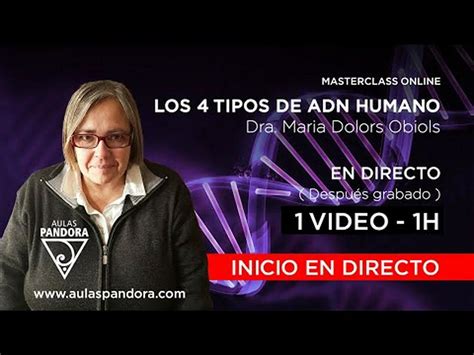 Inicio Masterclass Los 4 Tipos De Adn Humano Dra Maria Dolors Obiols