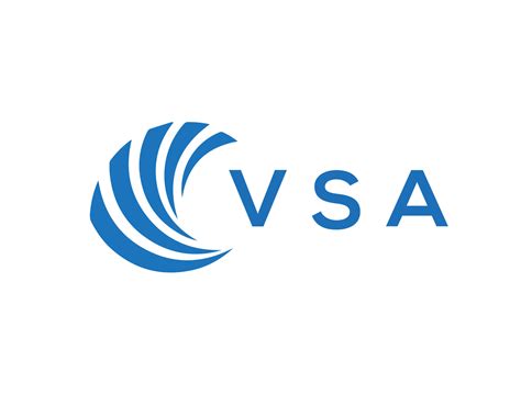Vsa Letter Logo Design On White Background Vsa Creative Circle Letter