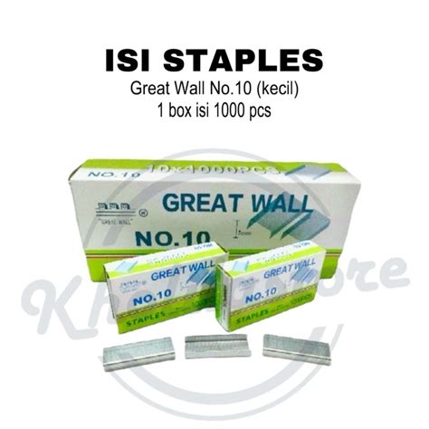 Jual 1 Pack Isi Stapler Refill Staples Great Wall No 10 Shopee