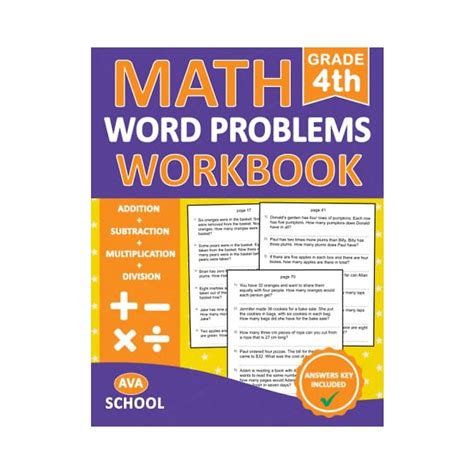 Math Word Problems Workbook For Grade 4 Additionsubtraction