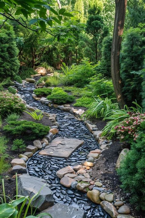 Modern Backyard Landscaping River In Backyard Backyard With Creek