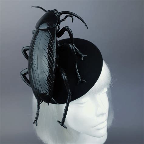 Cucaracha Giant Cockroach Insect Bug Fascinator Hat Pearls And Swine