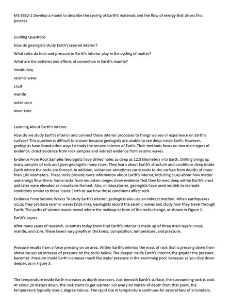 3 1 Earths Interior Pdf Planetary Core Convection