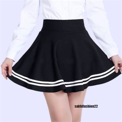 Jual Rok Pendek Wanita List Putih Terbaru Rok Pendek Wanita Rok Pendekk Wanita Jumbo Rok Mini