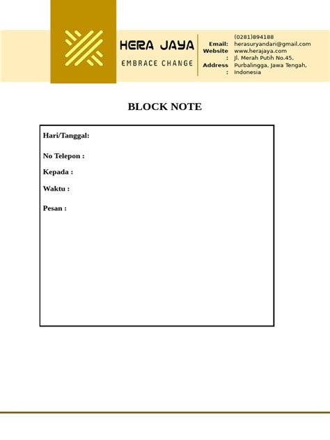 Block Note Pdf