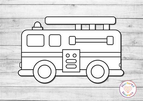 Build A Fire Truck Simple Community Helpers Craft Printable