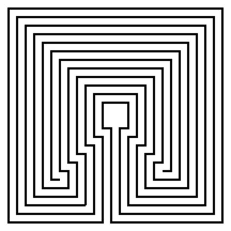 How To Draw An 11 Circuit Square Labyrinth — Free Printable Mazes For All Ages