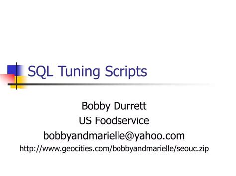ppt sql tuning scripts powerpoint presentation free download id