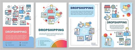 Supply Chain Brochure With Linear Illustrations And Versatile Layouts