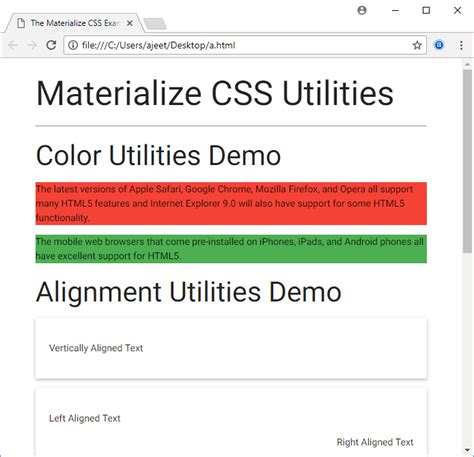 Materialize Utility Classes Tpoint Tech