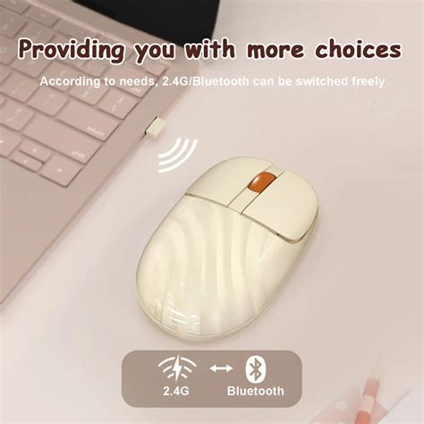Wireless Mouse Computer Mouse Dual Mode Bluetooth24g Cute Water Shape