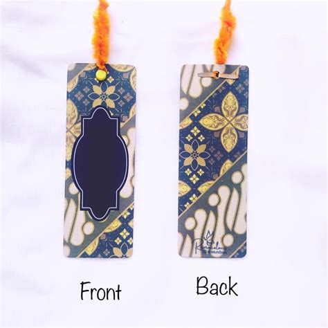 Bookmark Personalised Batik Bookmark Batik Inspired Series Bookmark