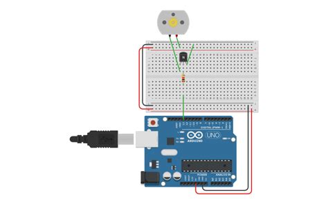 Circuit Design Dc Motor Using Npn Transistor Tinkercad