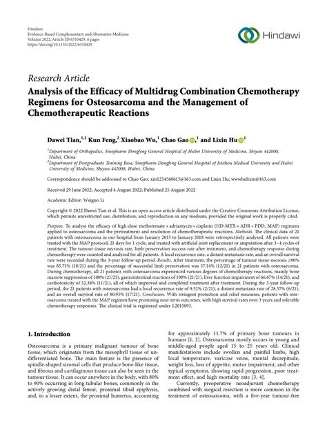Pdf Analysis Of The Efficacy Of Multidrug Combination Chemotherapy