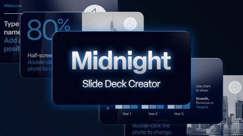 Midnight Slide Deck Creator Proven Pitch Deck System With Motion Graphics