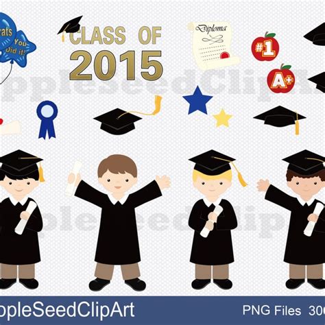 Elementary Graduation Clip Art Etsy