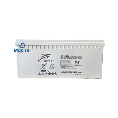 Original 200ah 12v Ritar Dc12 200 Chloride Exide Solar Battery Macire Macire Power