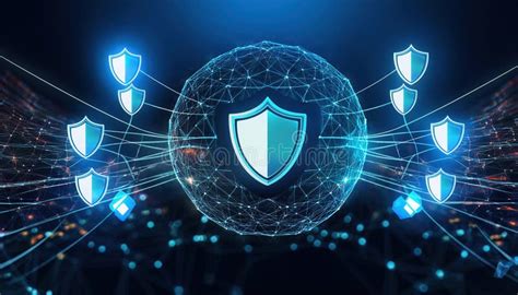 Digital Representation Of Cybersecurity Featuring A Globe With