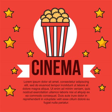 110 Vector Illustration Popcorn And Drink Film Strip Border Stock