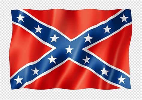 Premium Psd Confederate Flag Isolated On White