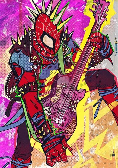 Spiderpunk Spiderman Art Spiderman Artwork Spiderman Comic