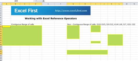 Excel Reference Operators Excel First