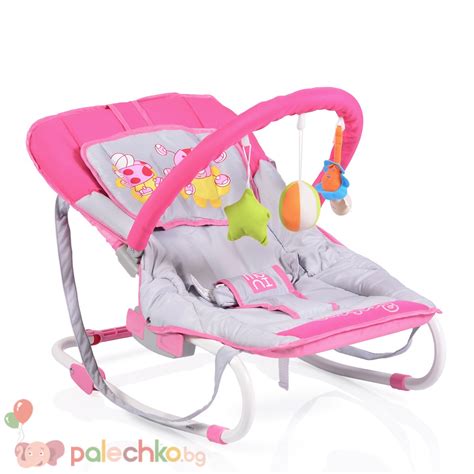 Бебешки шезлонг Moni Candy Розов ПалечкоБГ Детски играчки