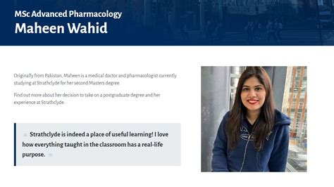Maheen Wahid On Linkedin Absolutely Delighted To Be Featured On The University Of Strathclyde Msc