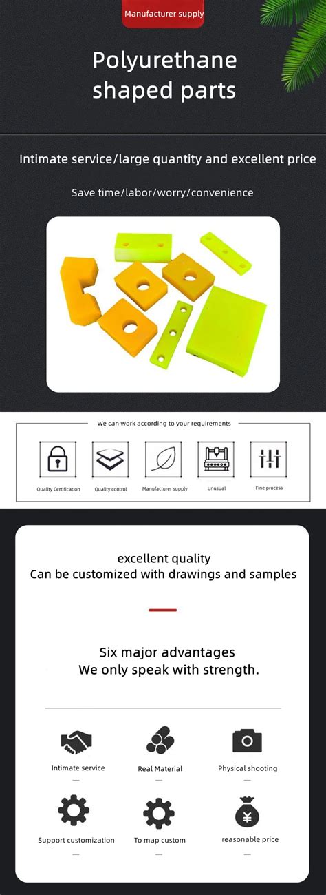 High Quality Custom Polyurethane Molding Mould Wear Resistant Plastic