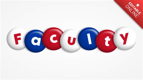 Faculty Logo With Circles In Russian Colors Text Effect Generator