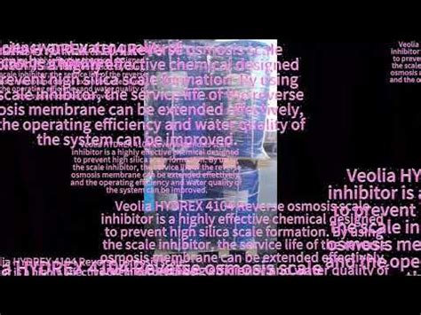 Veolia Hydrex4104 Is Ro Cale Inhibitor Specifically Designed To Prevent