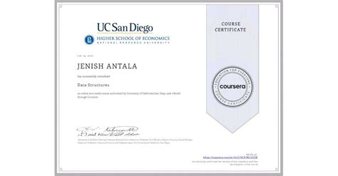 Jenish Antala On Linkedin Excited To Share That Ive Successfully Completed The Data Structures
