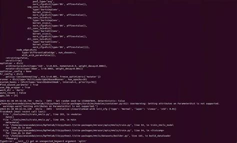 Bug TypeError Init Got An Unexpected Keyword Arguement Split Issue Open Mmlab
