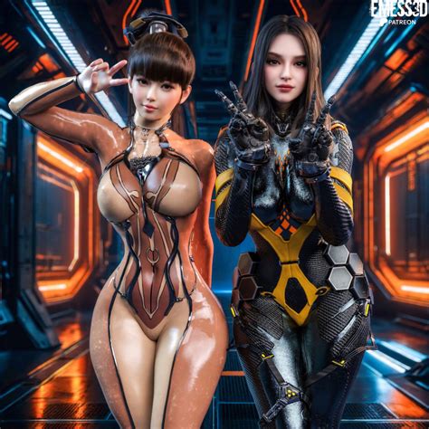 Rule 34 2girls 3d Ai Ai Generated Andro Eidos Ass Big Ass Big Breasts Bodysuit Breasts