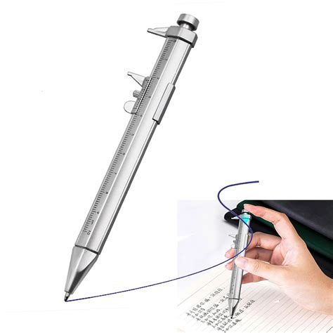 다기능 0 5mm 젤 잉크 펜 버니어 캘리퍼스 롤러 볼펜 문구 공 2 가지 색상 쓰기 사무실 학교 공급 6 개 Aliexpress