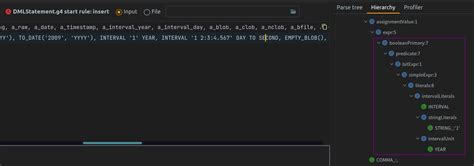 oracle insert value interval 1 year parse error · issue 27178