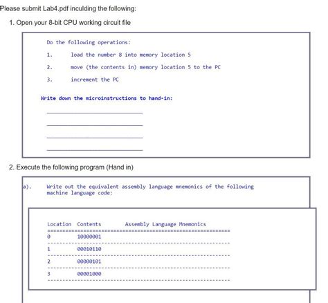 Solved Please Submit Lab4pdf Inculding The Following 1