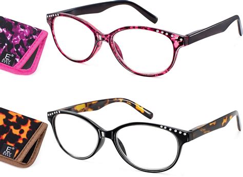 Easy Read 2 Pairs High Magnification Power Reading Glasses