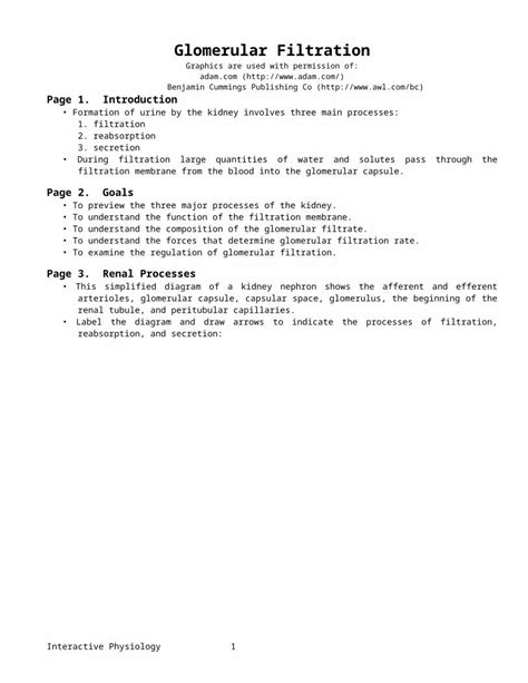 Doc Glomerular Filtration Default Store View · Web View1