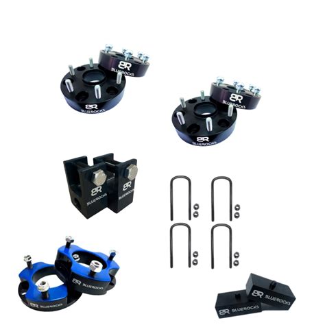 Kit Alargador EspaÇadores De Roda 32mm Kit Lift Completo Toyota Hilux Blue Rocks