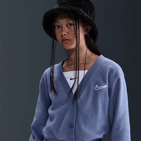 女童 藍色 連帽外套。nike Tw