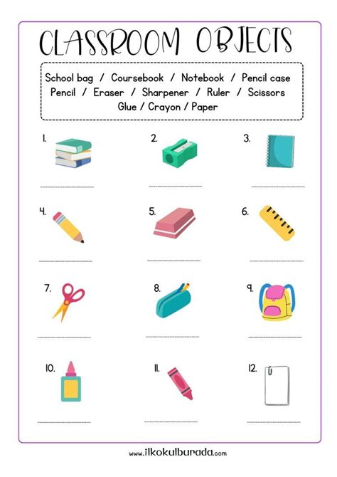2sınıf İngilizce Unit 4 Classroom Objects İlkokul Burada